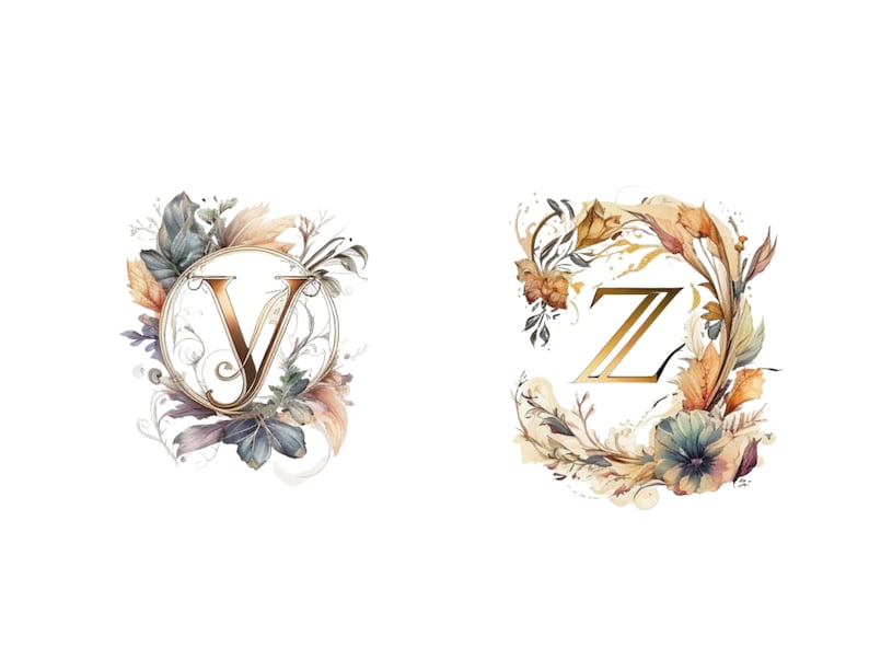 Luxury, Elegant Golden Cursive Letters in Flowers Frame| Golden ...
