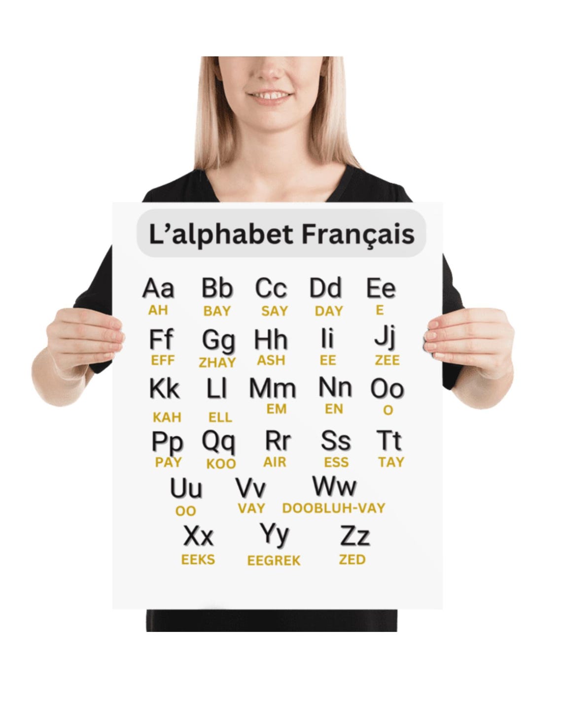 French Alphabet Chart| Alphabet Francais Poster| for Kids and Adults ...
