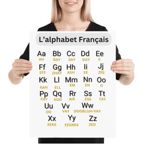 French Alphabet Chart| Alphabet Francais Poster| for Kids and Adults ...