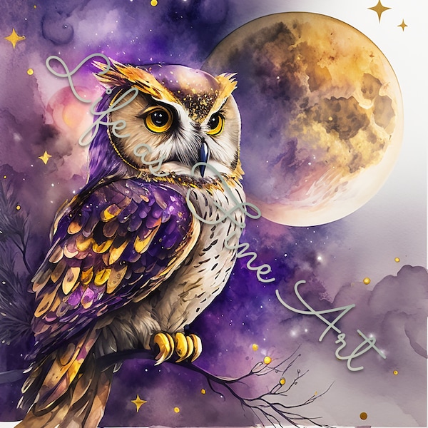 Watercolor English Alphabet Letters in Violet Colors With Flowers for ...