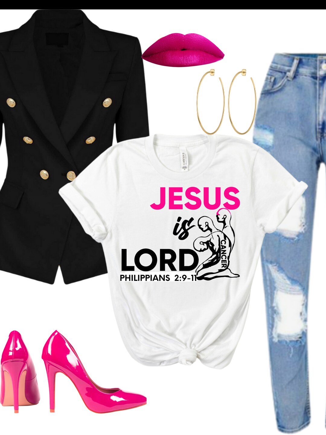 Jesus is Lord Over Cancer (breast Cancer Pink) - Etsy