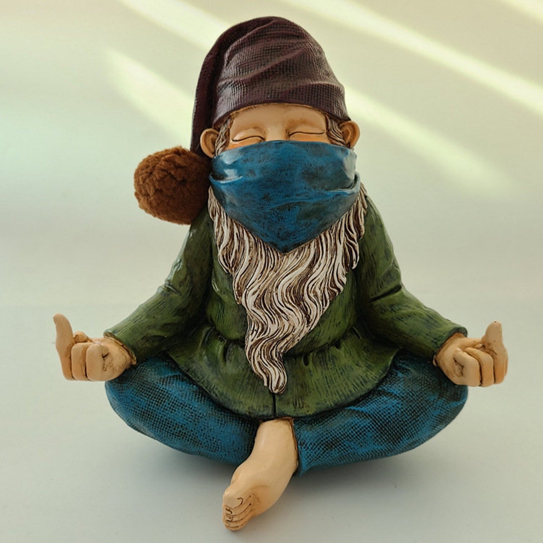 Hat Mask Elf Old Man Meditating Decoration Garden Living Room ...