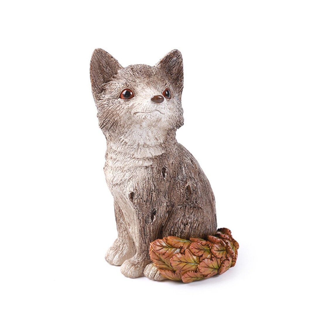 Little Fox Resin Garden Ornament Living Room Home Furnishing Creative ...