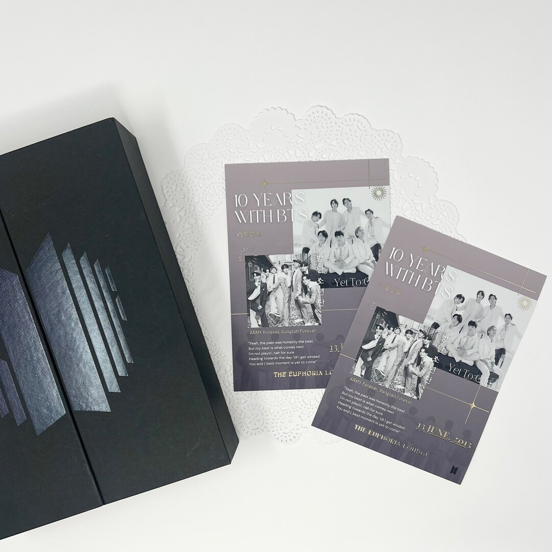 10 Years With BTS 5x7 Gold Foiled Print - Etsy