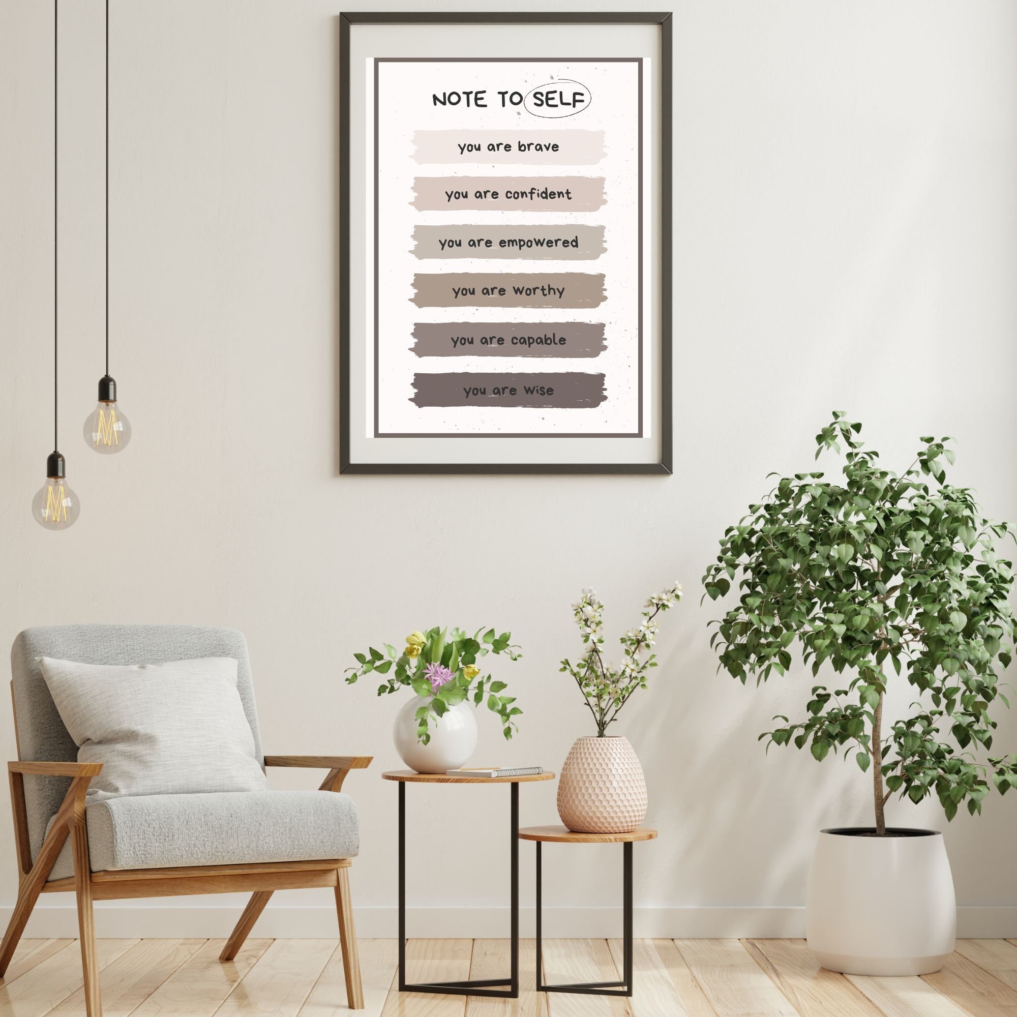 Daily Affirmations PRINTABLE Poster | Metal Health Wall Art | Self Care ...