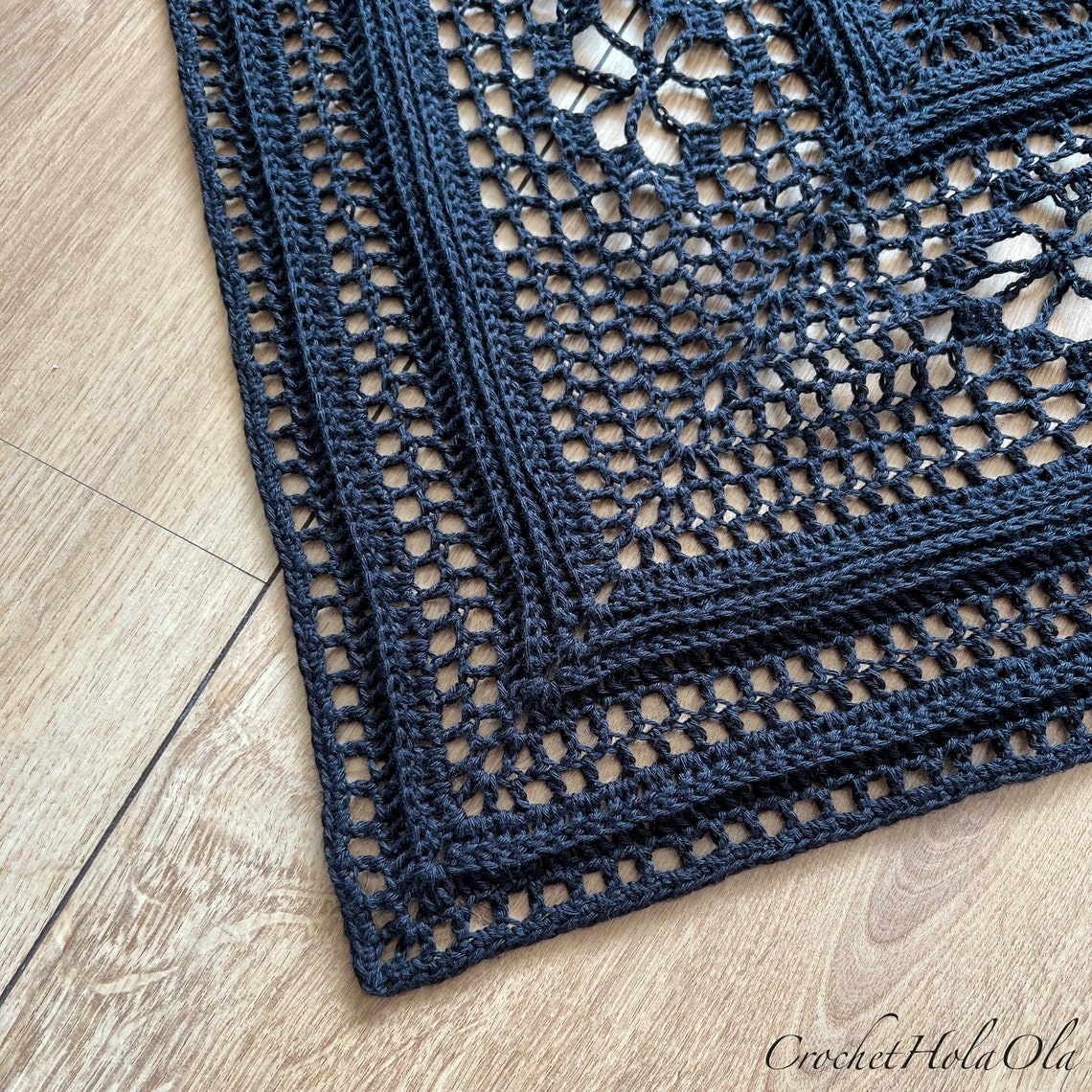Crochet Shawl Pattern Ursula Easy Crochet Pattern Crochet - Etsy
