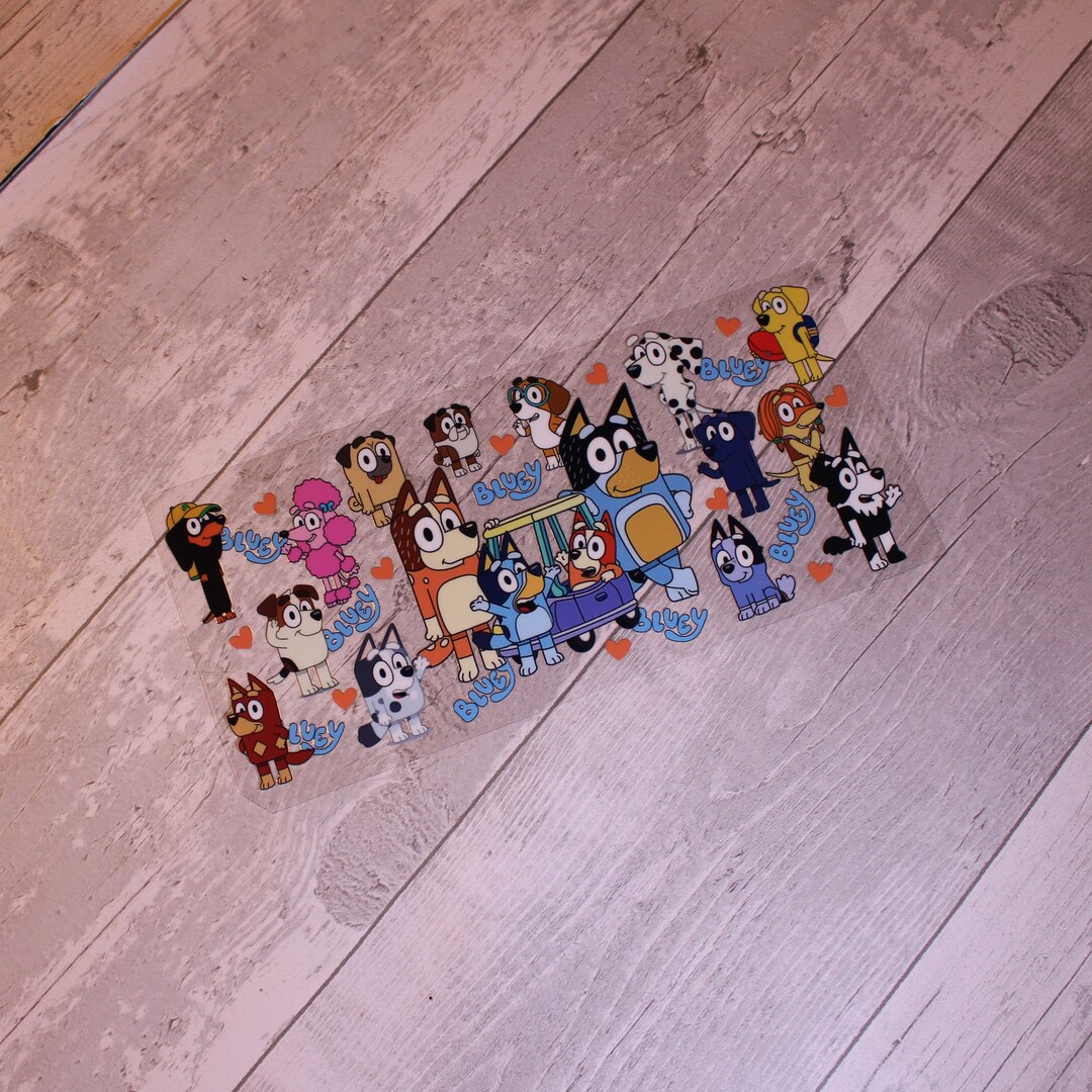 Bluey UV DTF WRAP Transfer / Craft Supplies / Decals 349 - Etsy