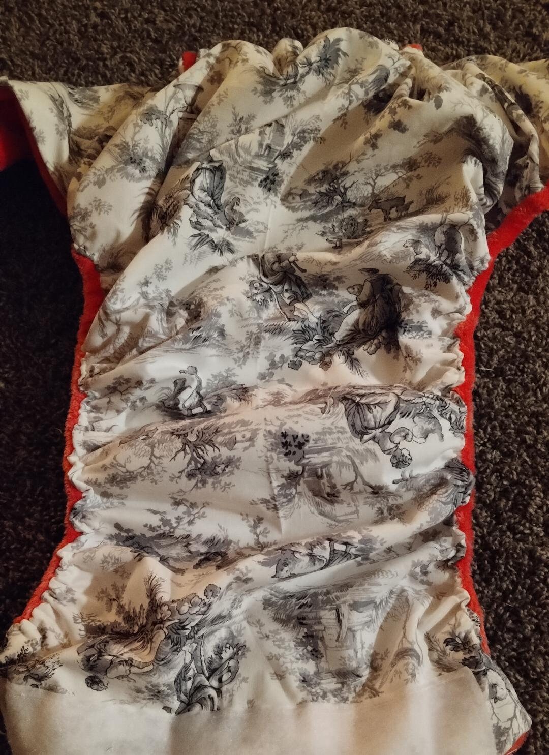 Adult Cloth Diaper, French Country Scenic Print, Hot Pink Minky Cuddle ...