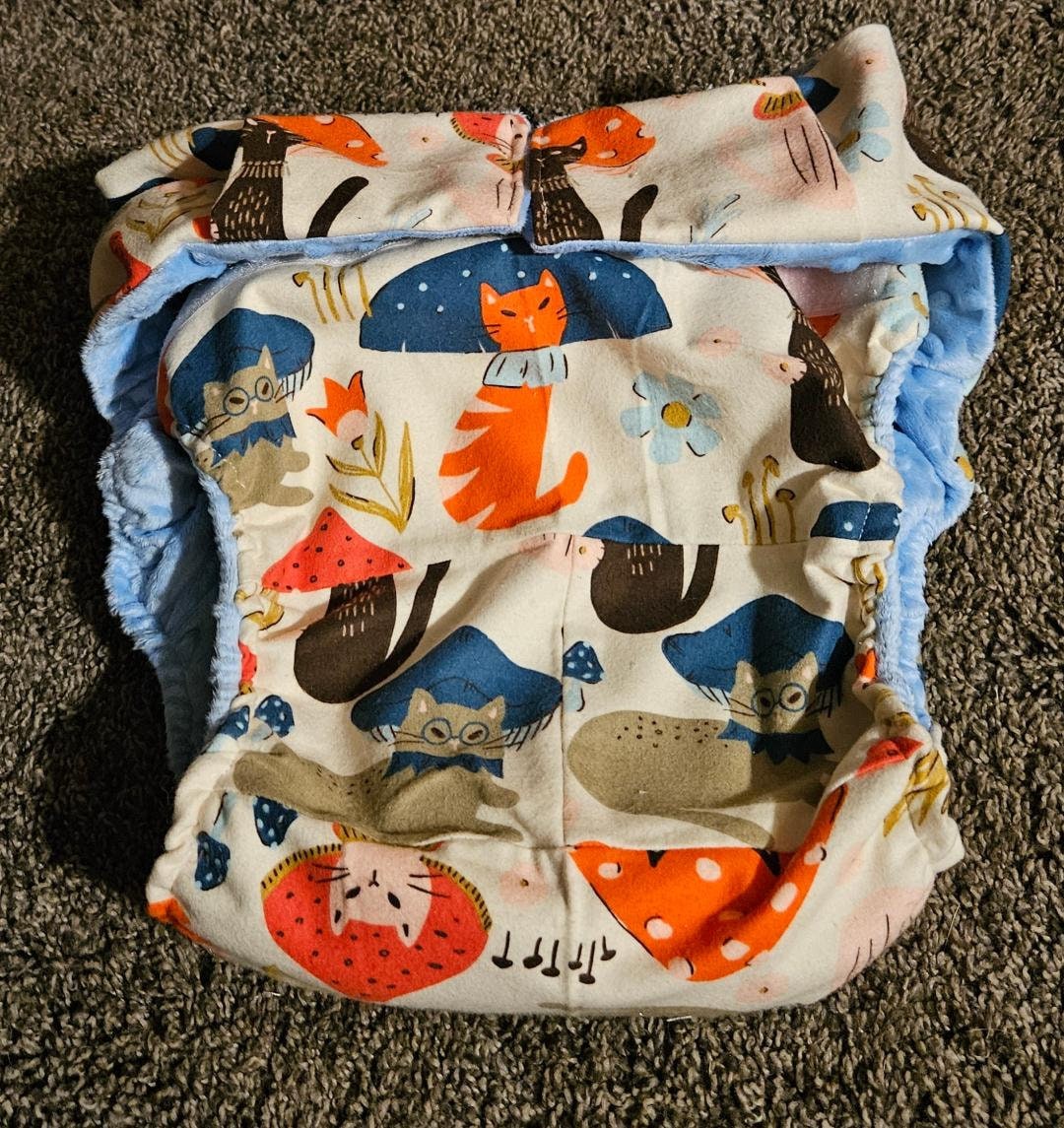 Adult Cloth Diaper, Colorful Mexican Print, Soaker Included Extra ...