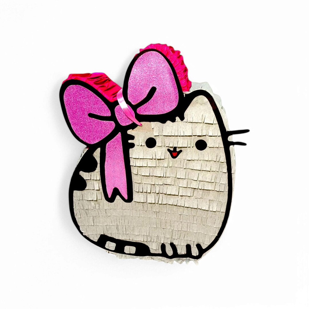 Cute Cat Piñata, Kawaii Kitten Piñata, Birthday Party, Pull String or ...