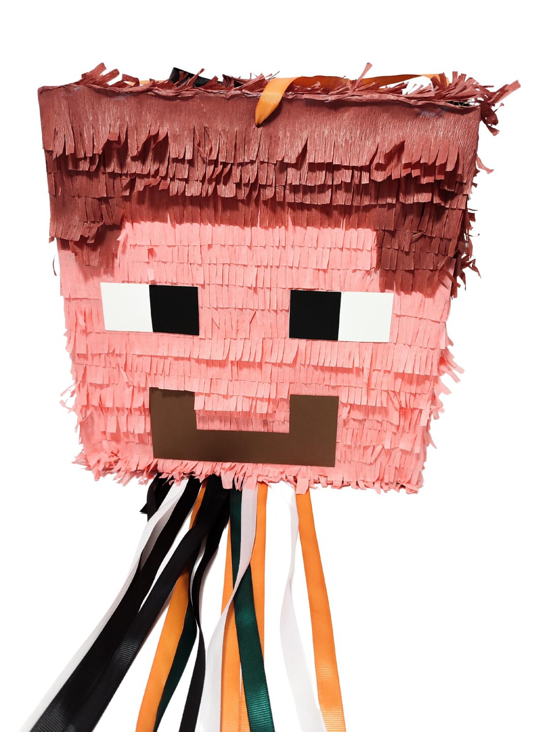 Pixel Block Hero Piñata Pull String or Classic Gaming Party Decor ...