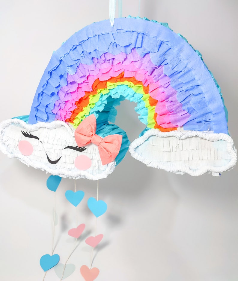 Rainbow Piñata, Cloud Piñata, Birthday Party, Pull String or Classic - Etsy