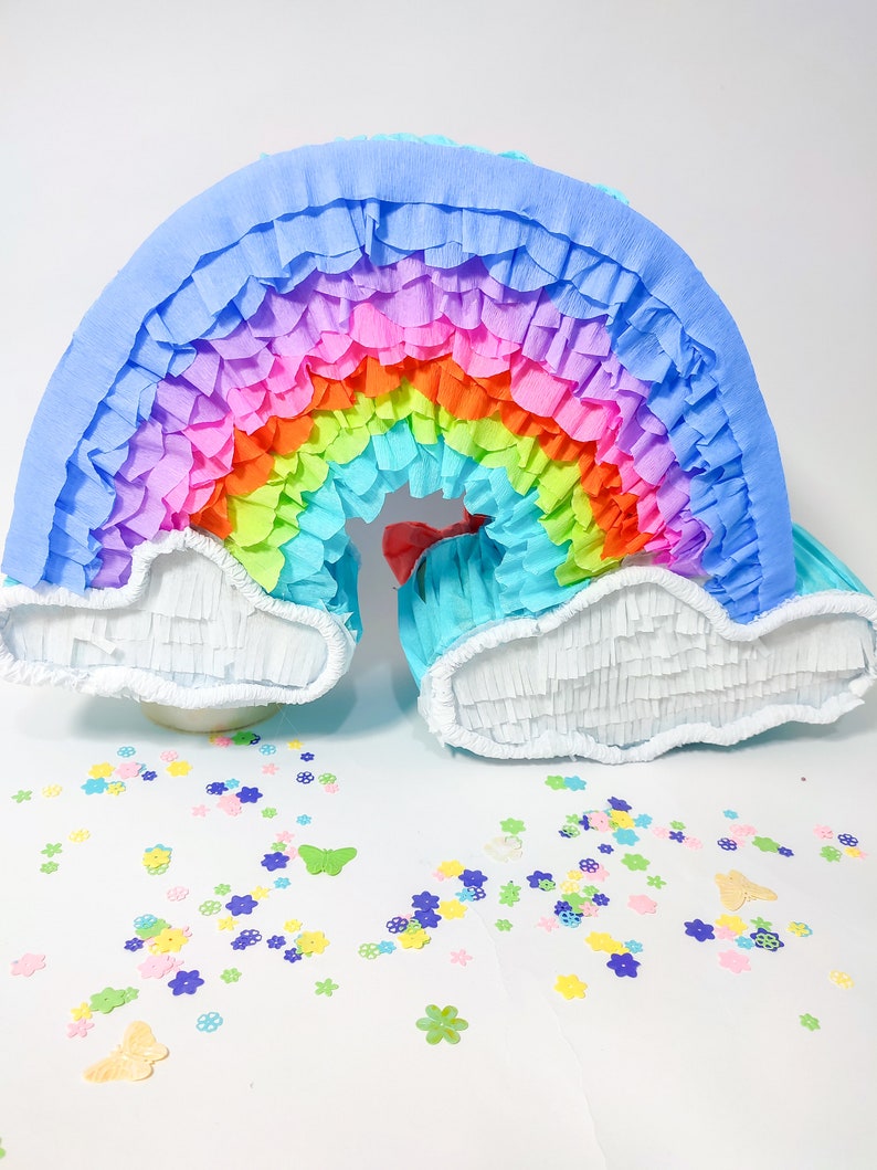 Rainbow Piñata, Cloud Piñata, Birthday Party, Pull String or Classic - Etsy
