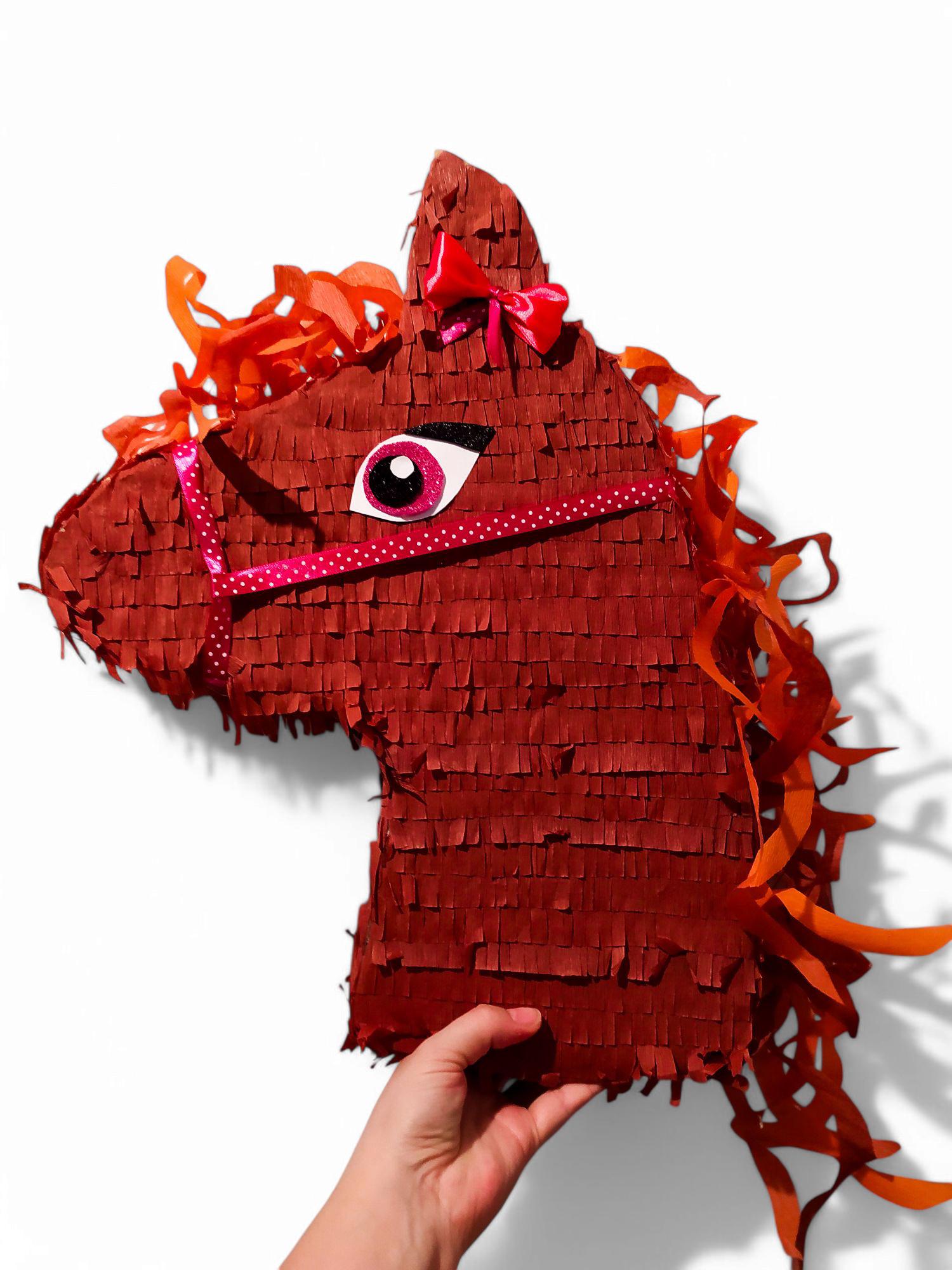 Horse Piñata – Birthday Party Piñata for Girls – Red Pony Piñata With ...