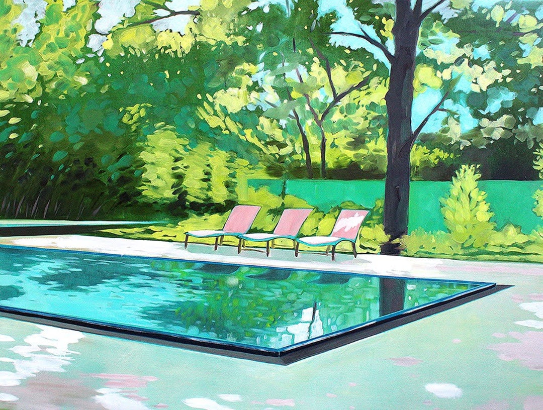 Wes Benson Pool Light Print - Etsy