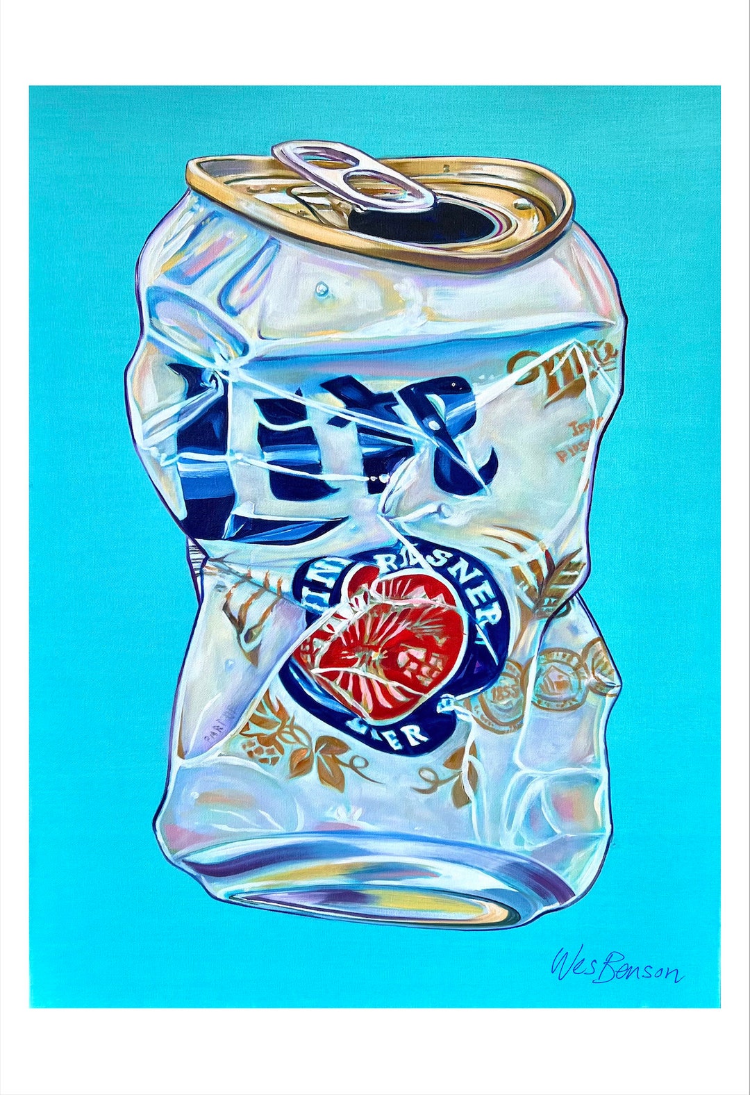 Miller Light Crushed Can Print - Etsy