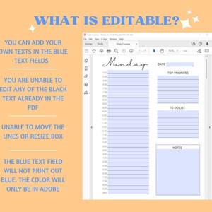 Printable Editable 7 Day Daily Planner Weekly Planner Half Hourly ...