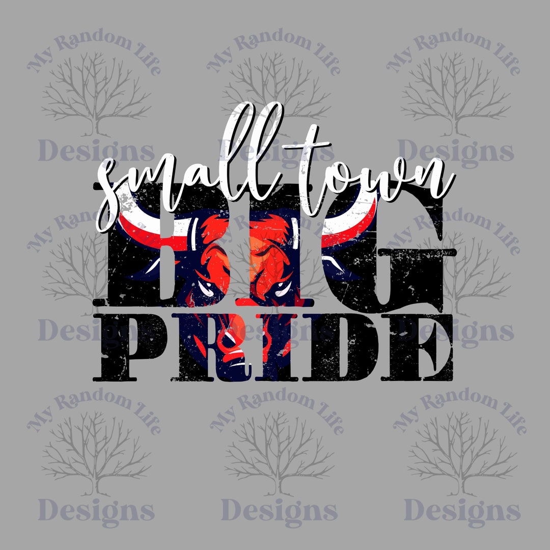 Small Town Big Pride PNG Bull Mascot PNG School Spirit Bull - Etsy Ireland