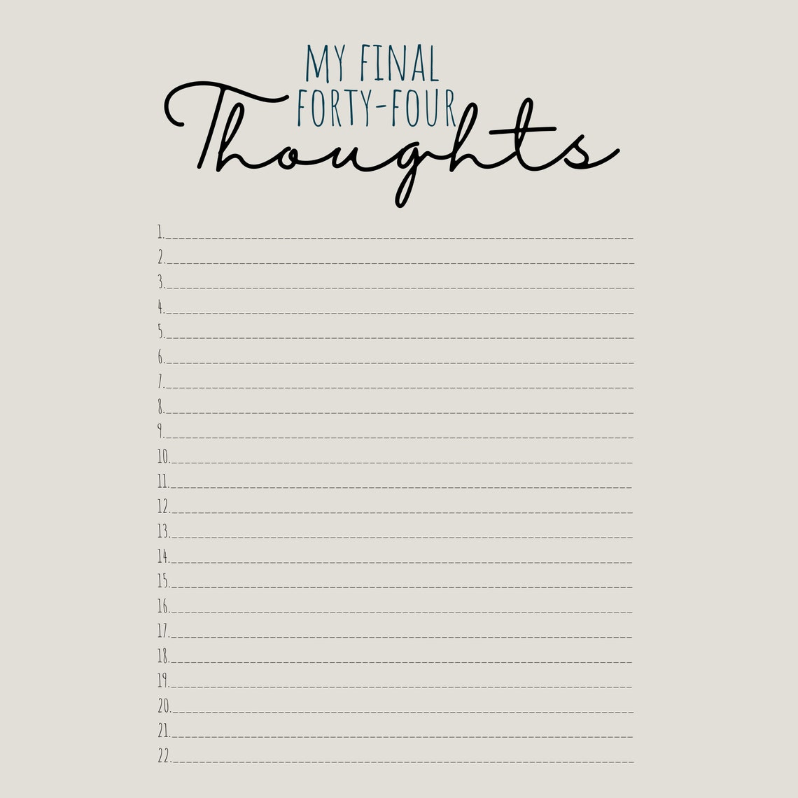 Senior Year Digital Journal, INSTANT DOWNLOAD, Use in Goodnotes or ...