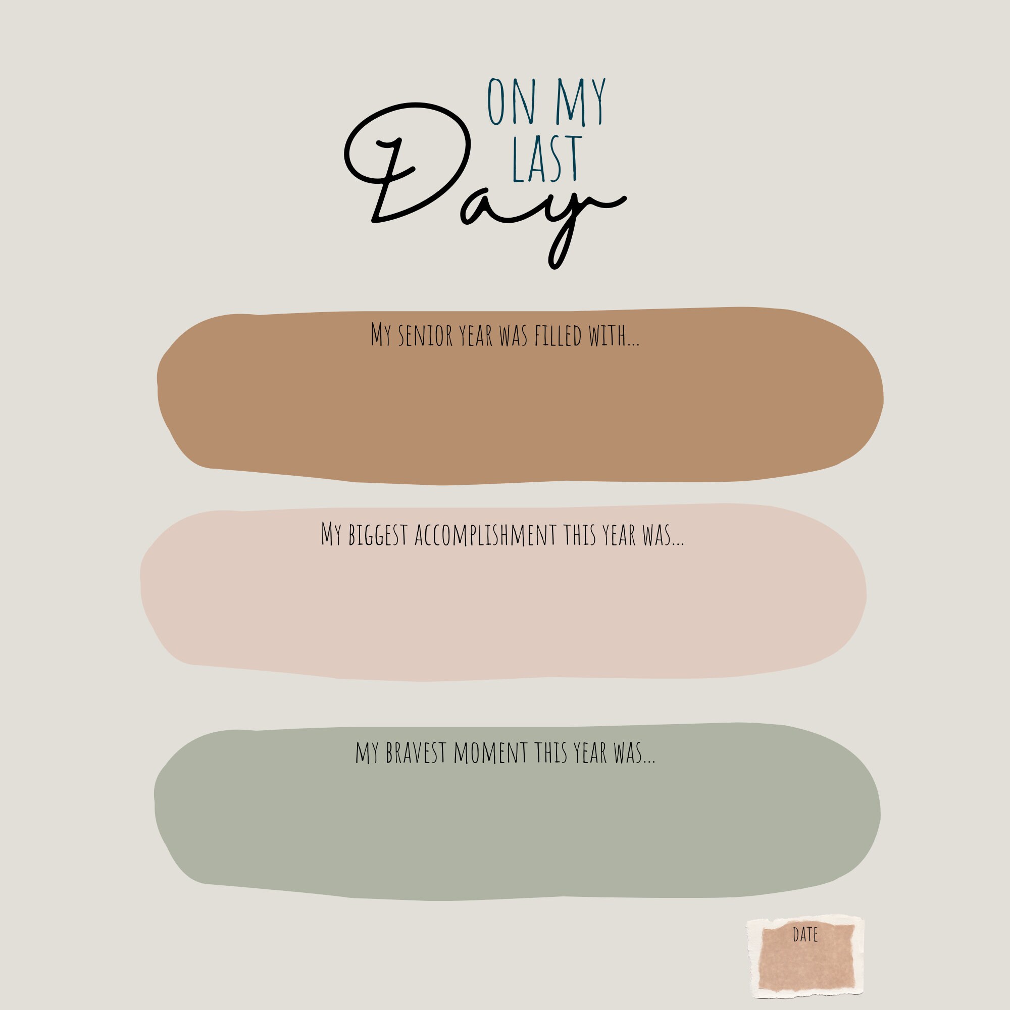Senior Year Digital Journal, INSTANT DOWNLOAD, Use in Goodnotes or ...