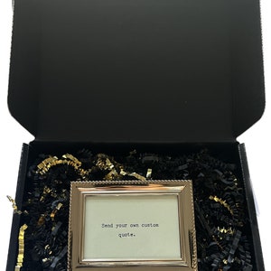 Custom Quote Mini Gold Frame - Etsy