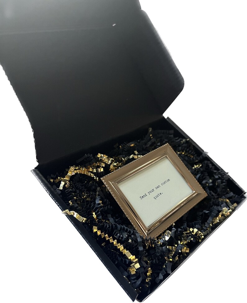 Custom Quote Mini Gold Frame - Etsy