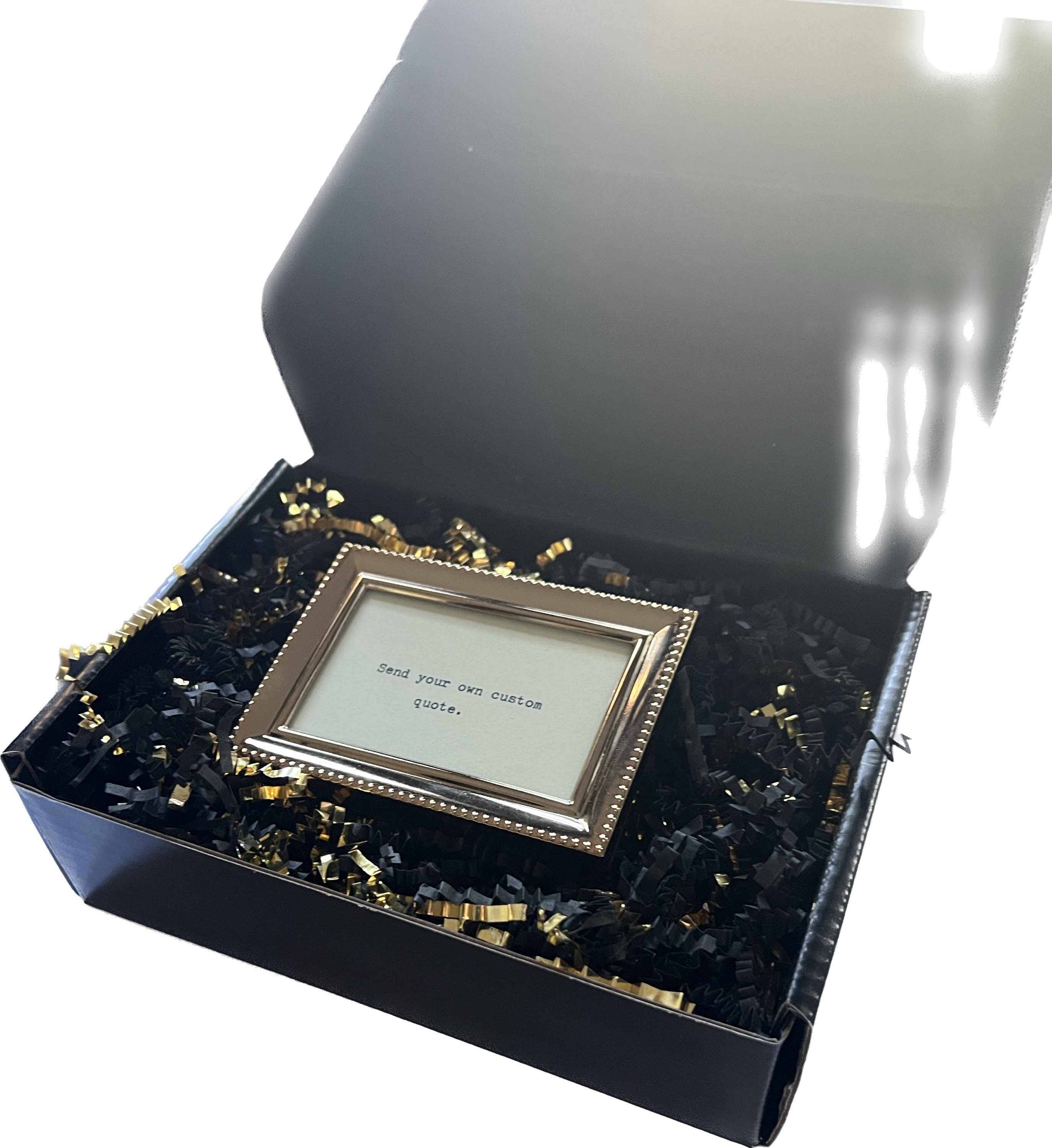 Custom Quote Mini Gold Frame - Etsy