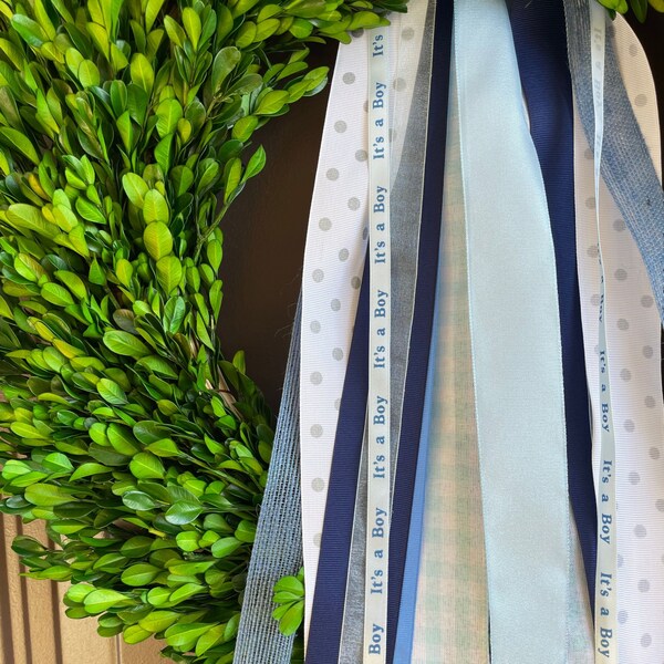 Baby Boy Wreath - Etsy