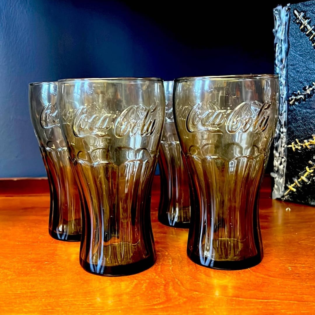 Set of Four Vintage Coca Cola Glasses - Etsy
