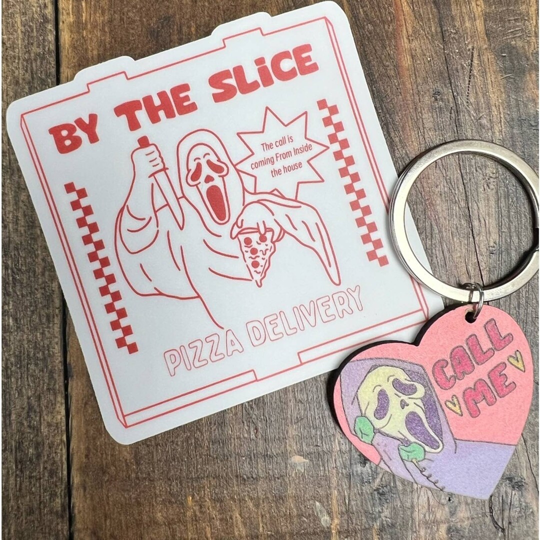 Scream Keychain and Sticker Duo - Etsy