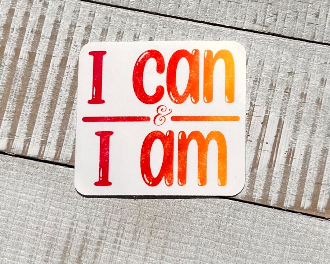 I Can and I Am Positive Words Affirmation Sticker for Laptop Mental ...