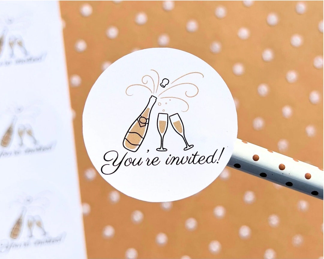You’re Invited Sticker Sheet Envelope Sticker for Party Invitation Announcement Retirement ...