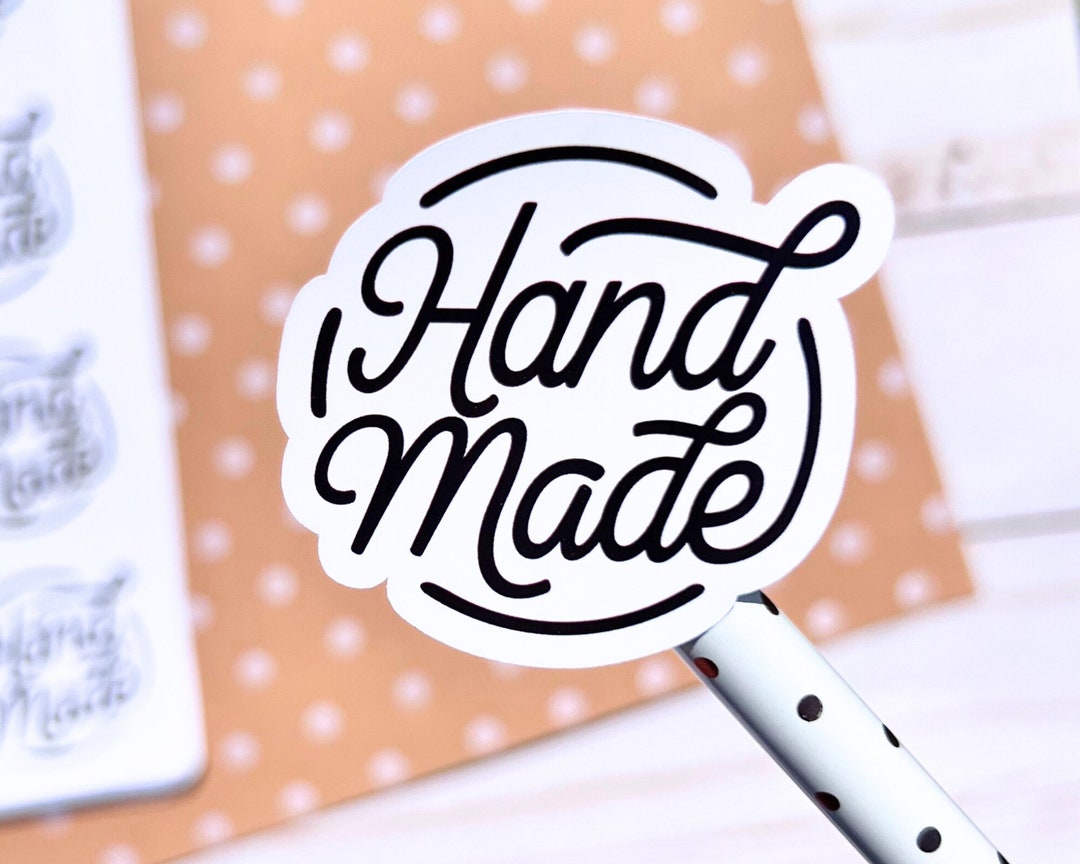 Hand Made Sticker Sheet, Handmade Label, Small Business Packaging ...