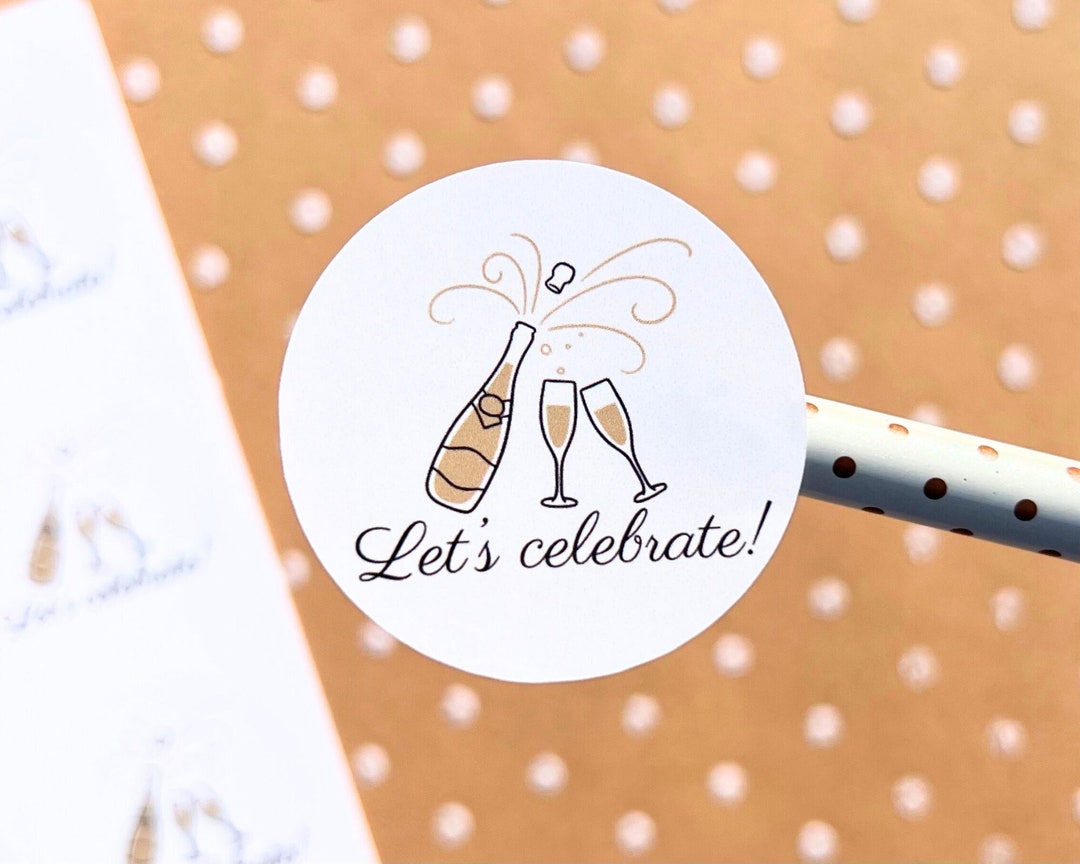 Lets Celebrate Sticker Sheet Envelope Sticker Party Invitation ...