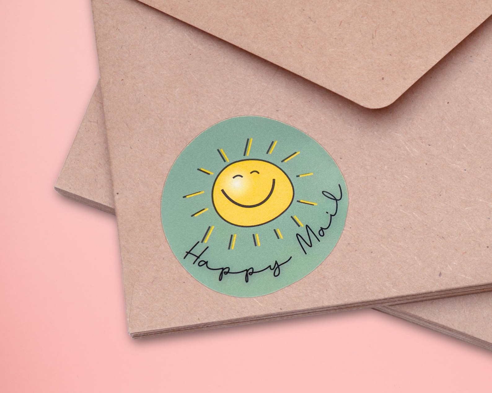 Happy Mail Stickers Cute Stationery Envelope Seal Party Invitation ...