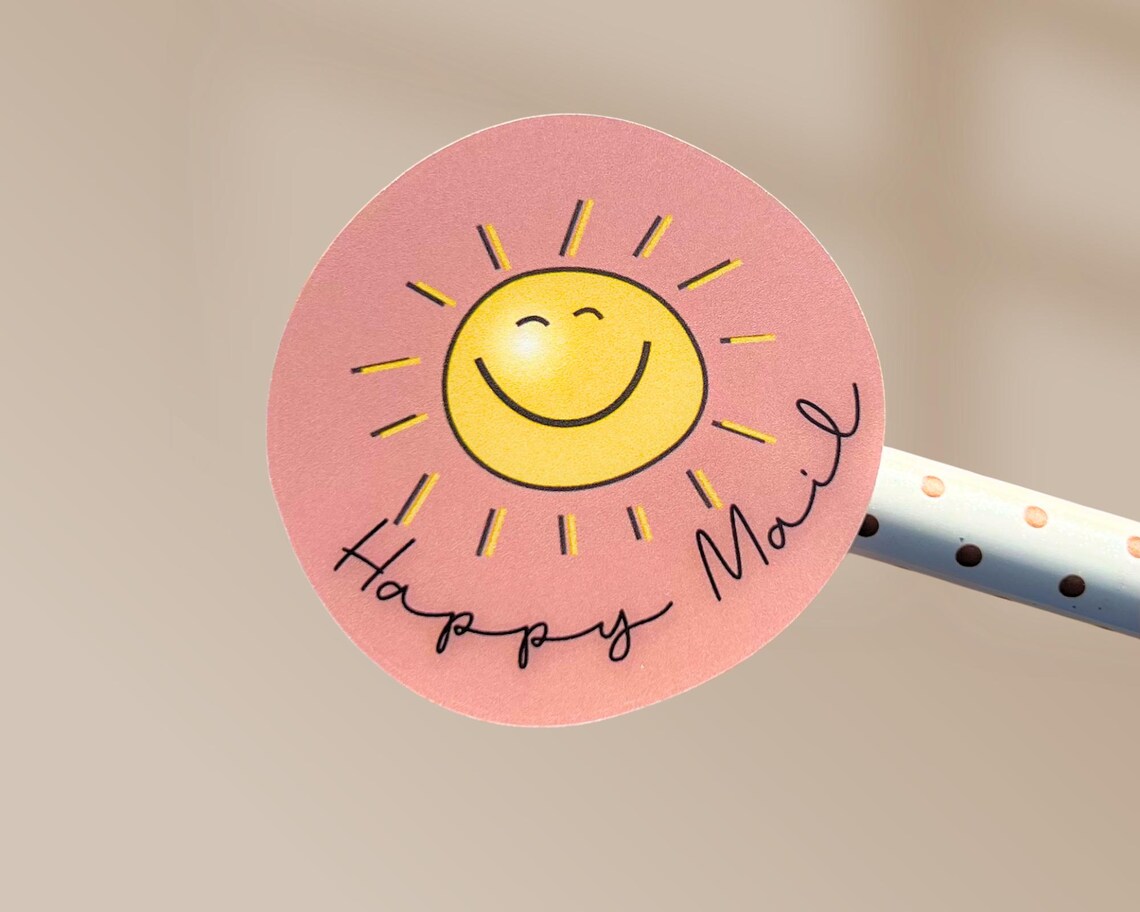 Happy Mail Stickers Cute Stationery Envelope Seal Party Invitation ...