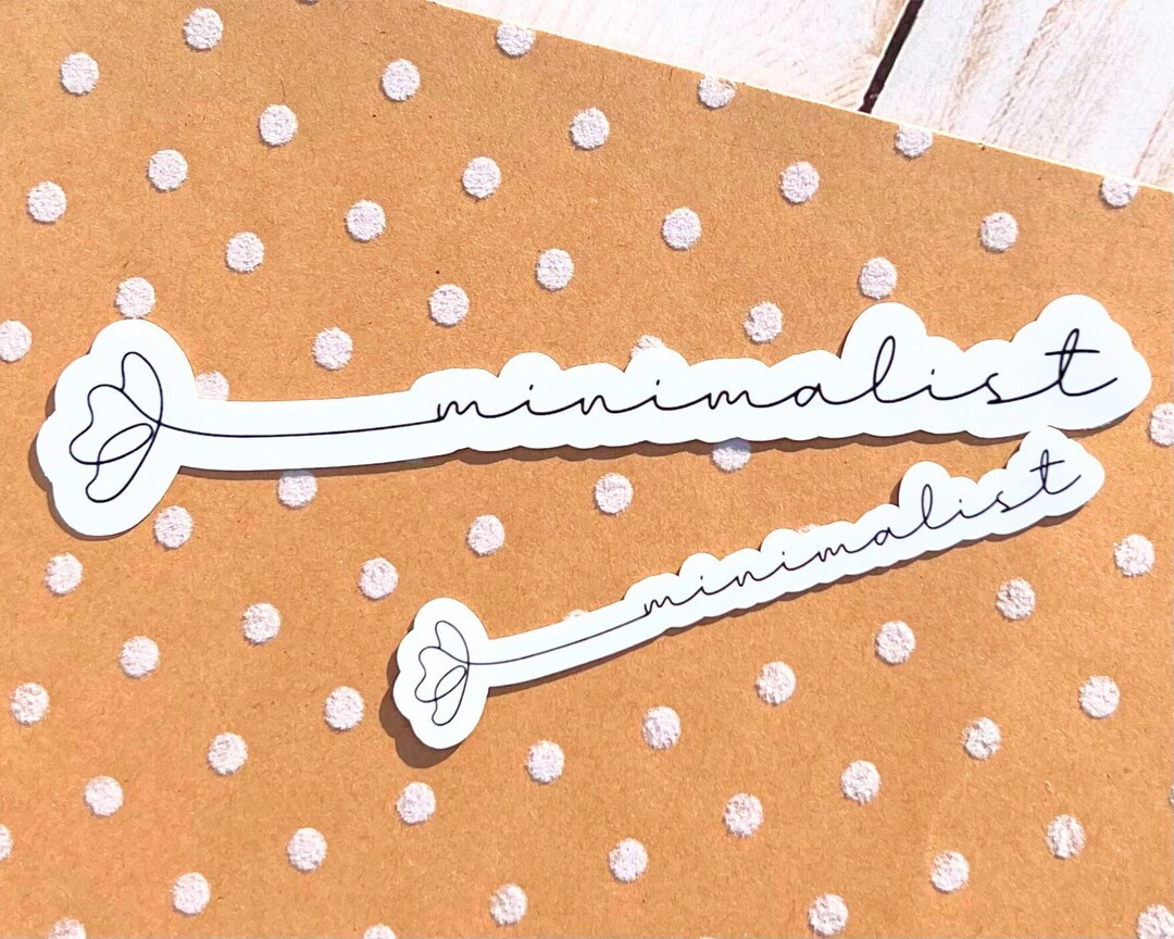 Minimalist Sticker Gift for Minimalist Decor Small Dainty Sticker for ...