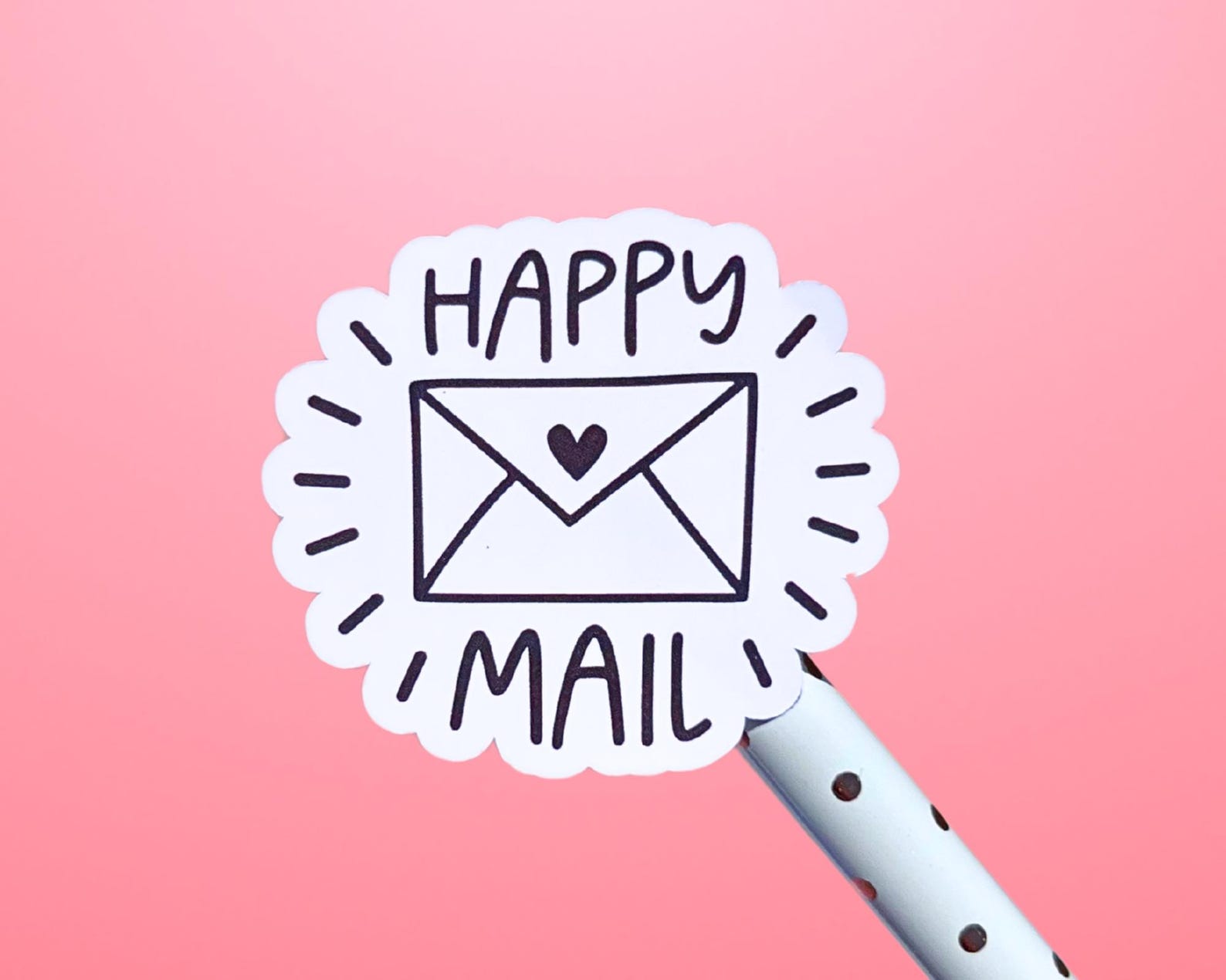 Happy Mail Sticker Sheet Small Business Packaging Labels Cute ...
