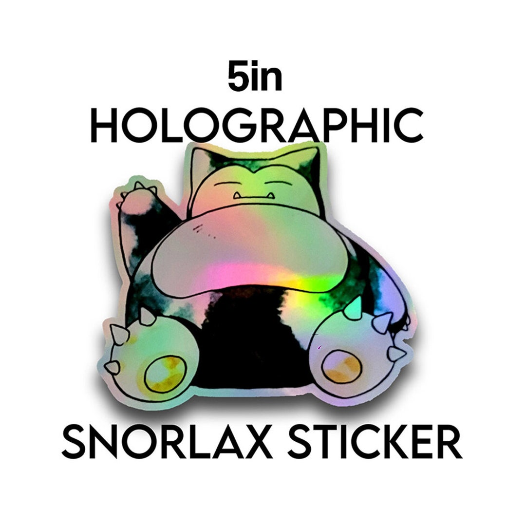 Snorlax Pokemon 1st Edition Car Peeker Holographic or Glossy Sticker ...