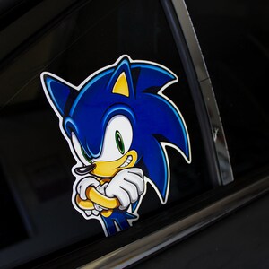 Sonic Sega 5in Car Peeker Decal Glossy/holographic Waterproof - Etsy