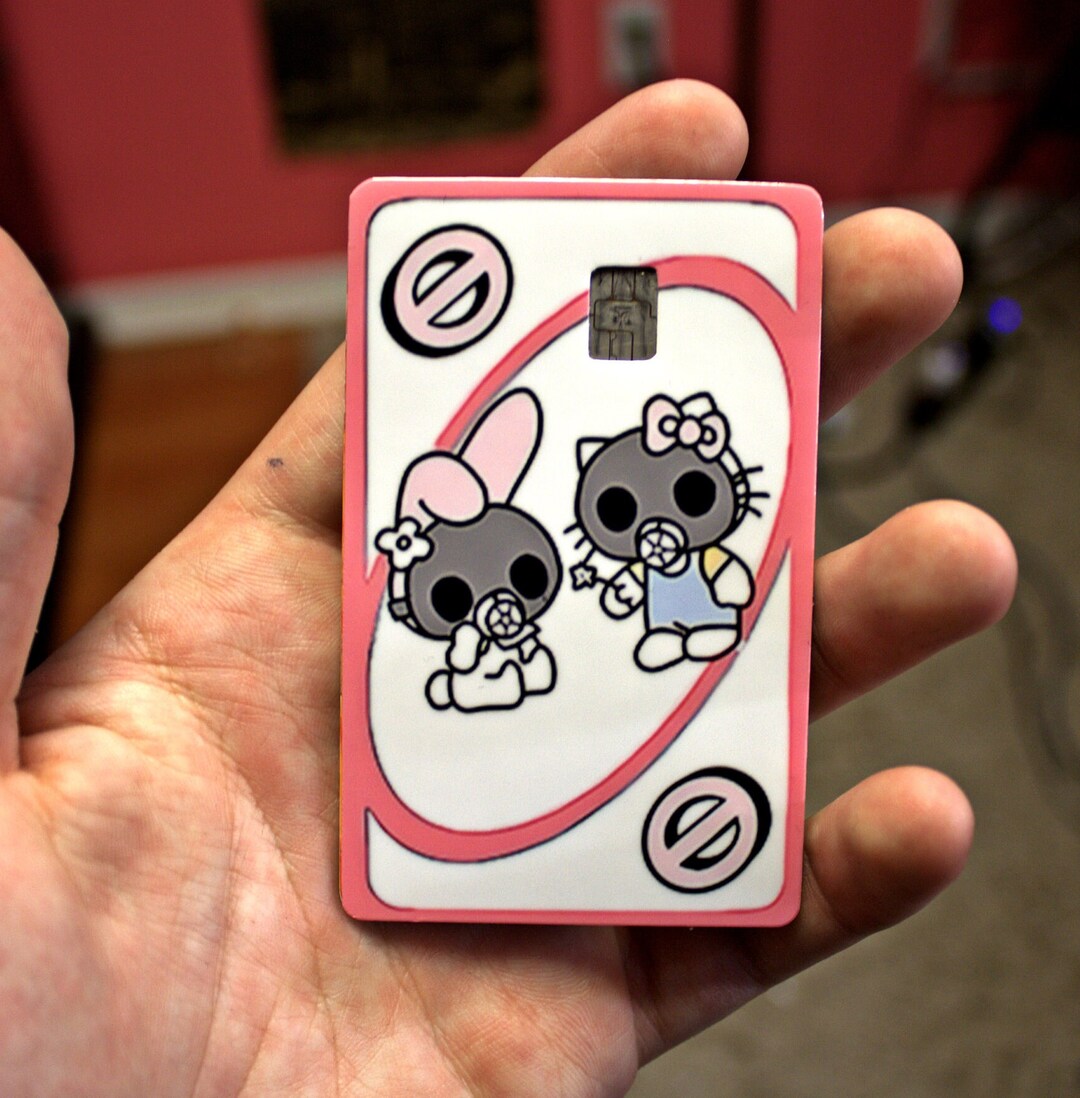Hello Kitty and My Melody Uno Credit Card Skin Hazmat Suit Game Card ...