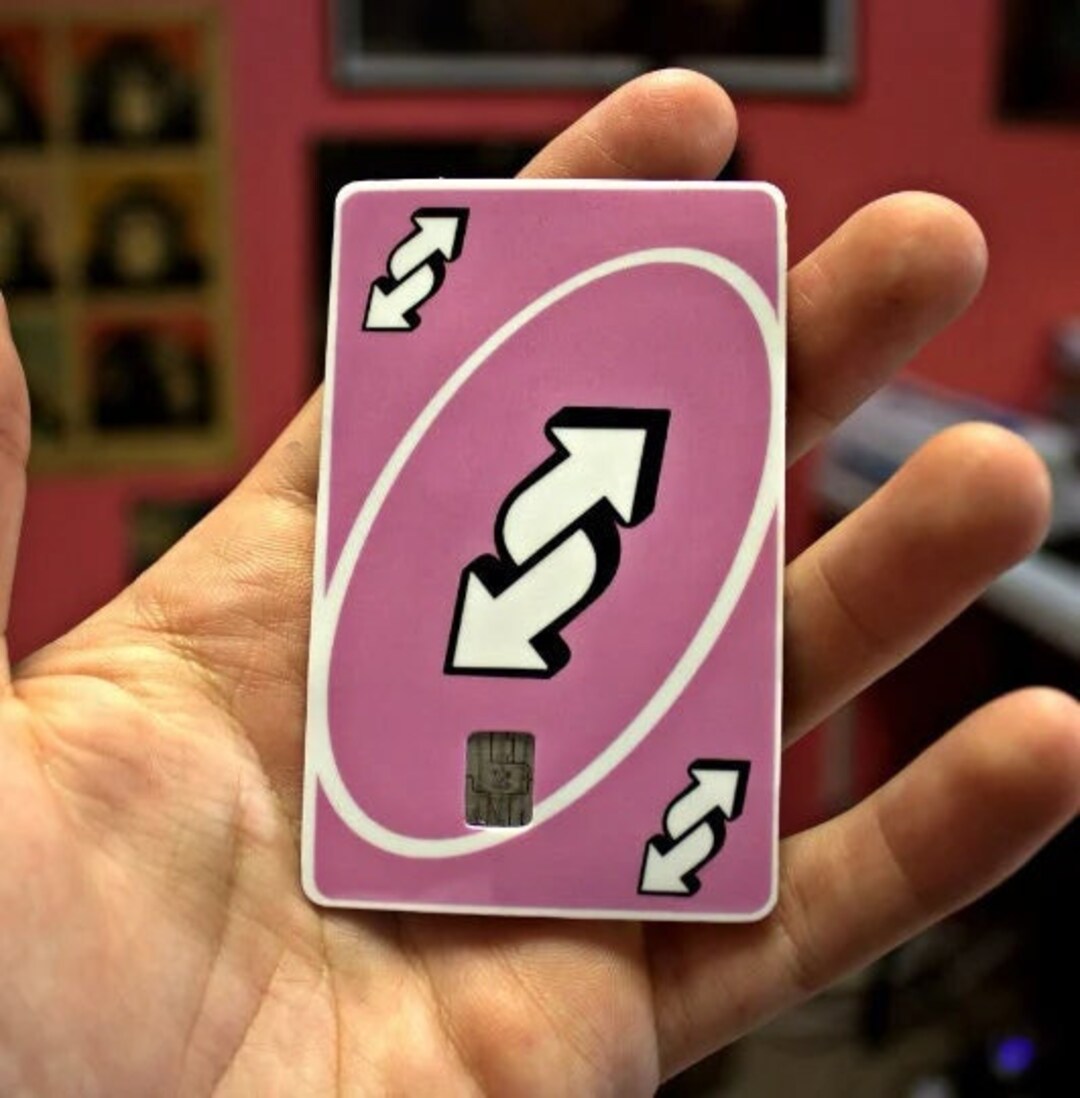 Reverse Uno Credit Card Skin Back to You Sticker Glossy or Holographic ...