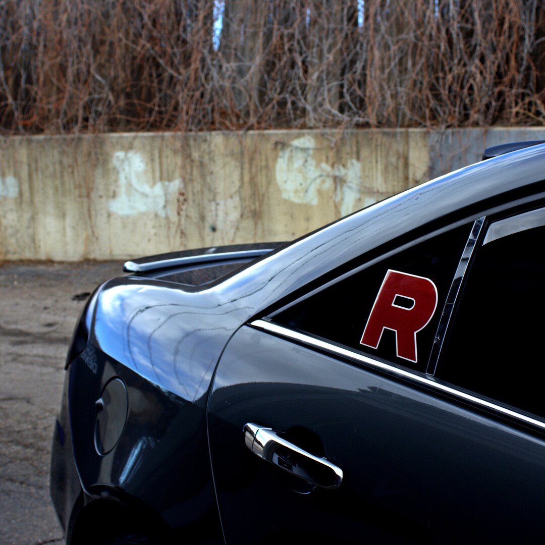 Team Rocket Red R Pokemon Car Sticker 5in Decal Glossy Waterproof for ...