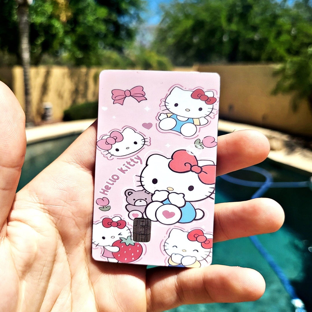 Hello Kitty Credit Card Skin Teddy Bear Sticker Sanrio Decal Glossy or ...