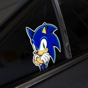 Sonic Sega 5in Car Peeker Decal Glossy/holographic Waterproof - Etsy