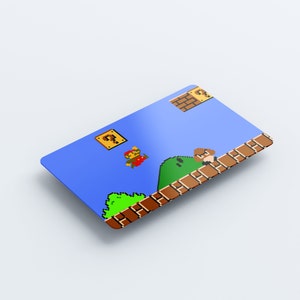 Card Skin Super Mario Credit Card Sticker Old School Game Skin Glossy ...