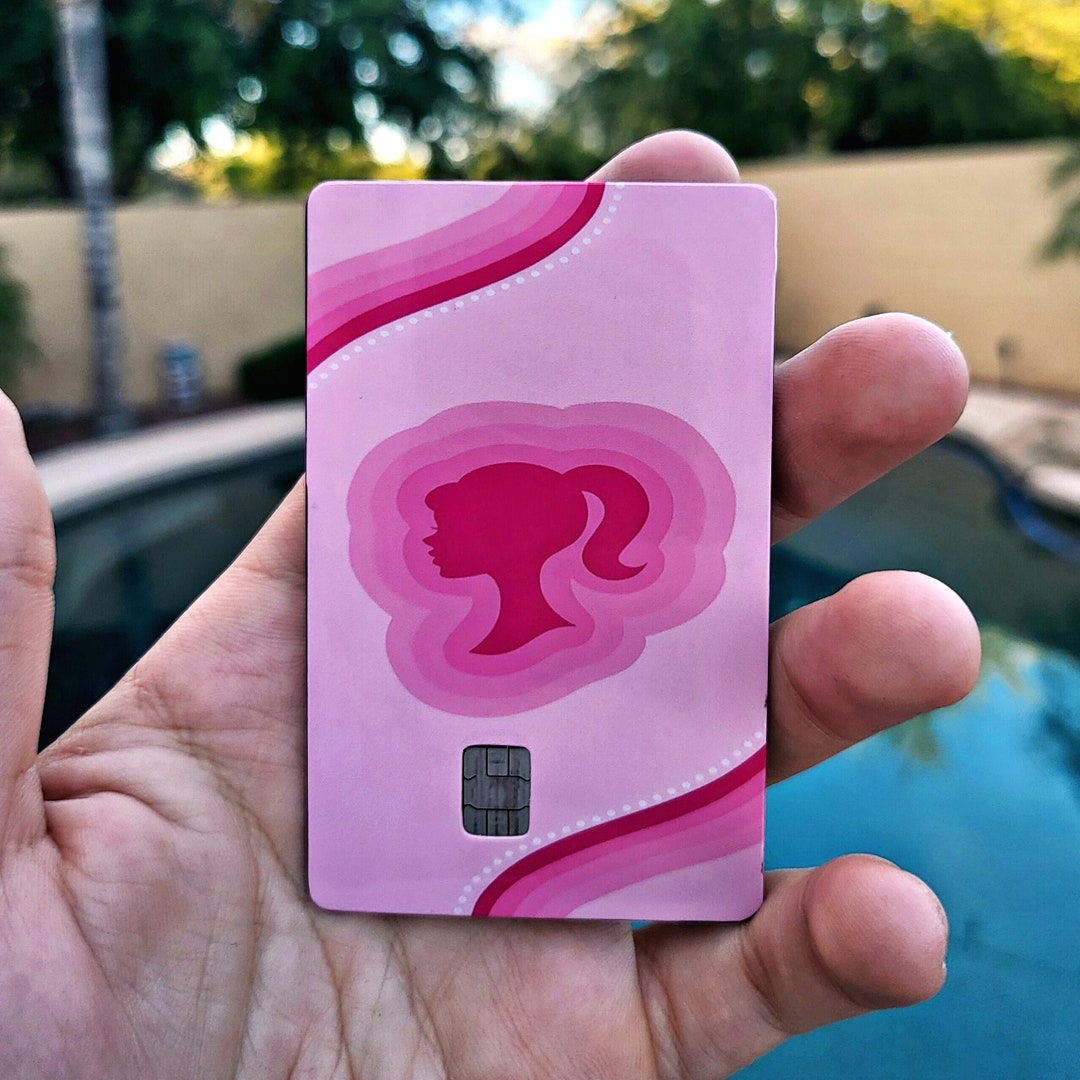 Barbie Credit Card Skin Mattel Silhouette Pink Decal Skin Glossy or ...