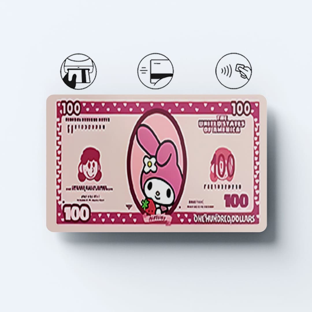Card Skin My Melody Cash Credit Kuromi Cash Sanrio Dollar Sticker ...