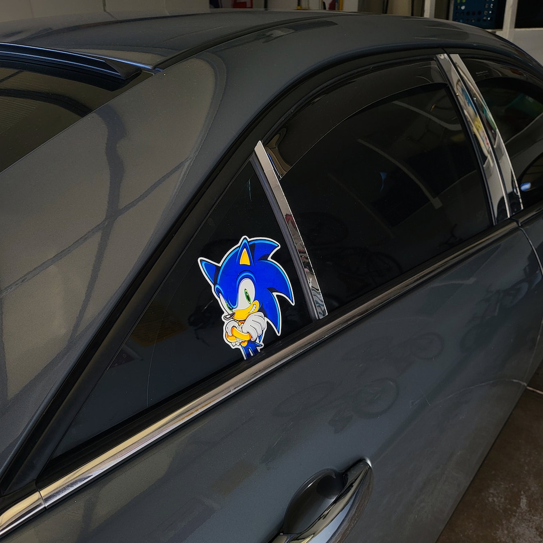 Sonic Sega 5in Car Peeker Decal Glossy/holographic Waterproof - Etsy