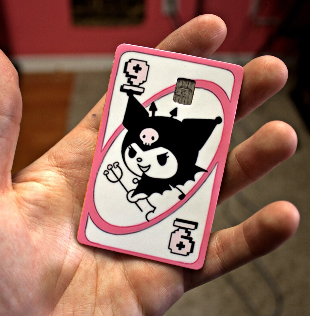 Kuromi Uno Credit Card Skin Sanrio Devil My Melody Trident Card Sticker ...